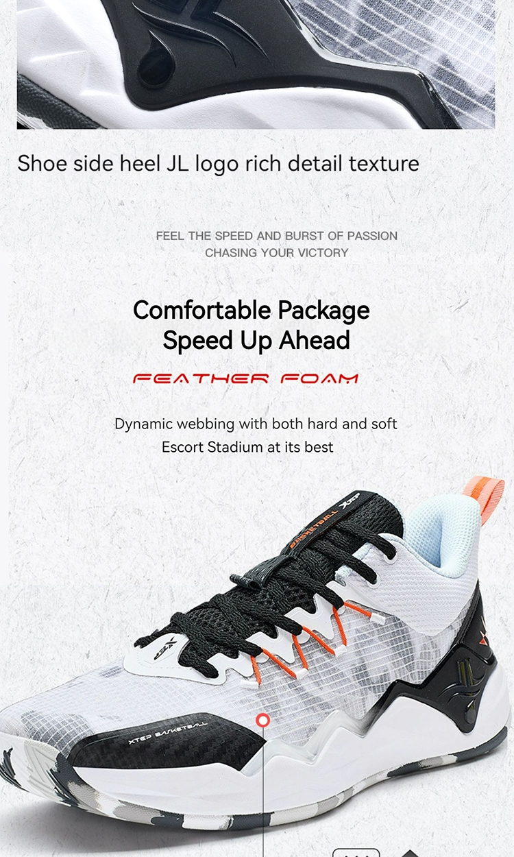 XTEP Men JLIN-TEAM Basketball Shoes Rebound Shock-absorbing Heel ...