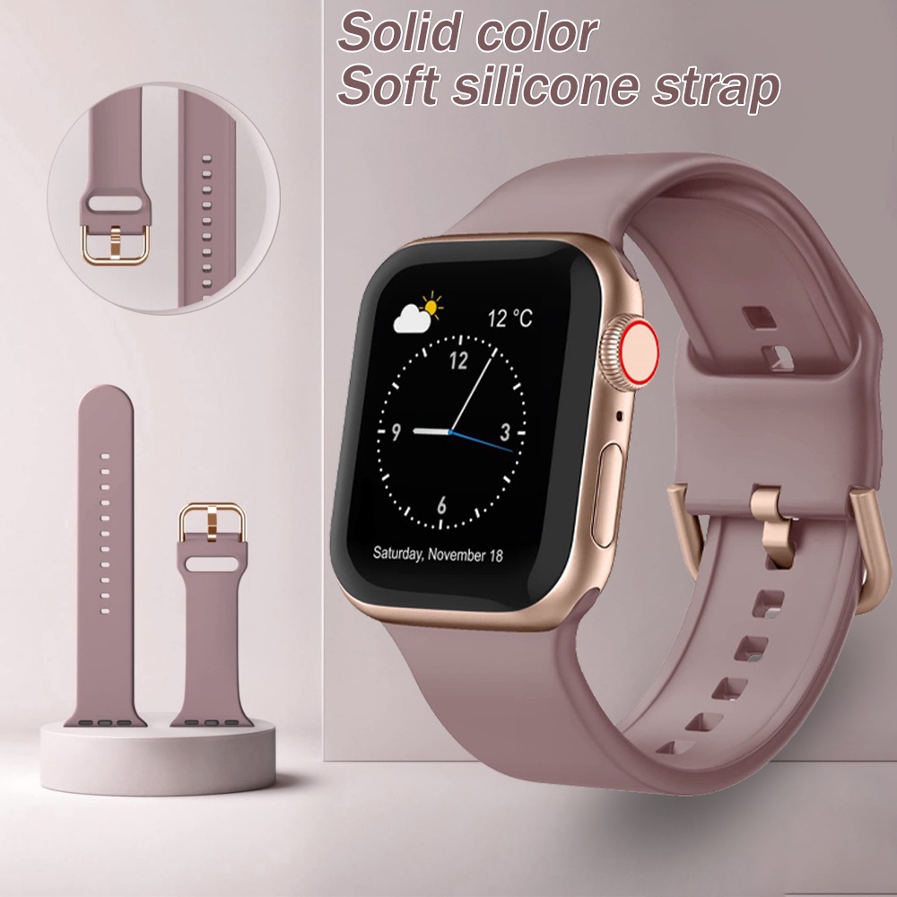 (only strap ready stcok )Soft Silicone strap compatible for iWatch ...