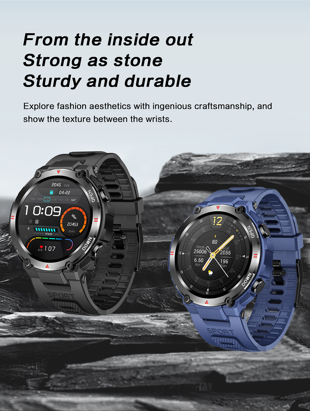 Aolon Tetra R2 Smart Watch Original Running Speed 100+ Exercise Modes ...