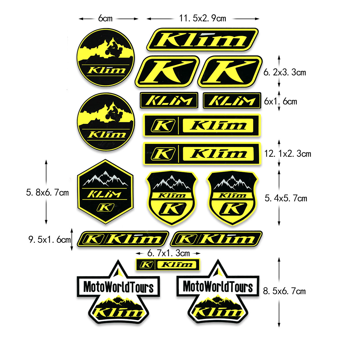 Reflective Motorcycle Stickers Klim Helmet Decal Decor Motorbike ...