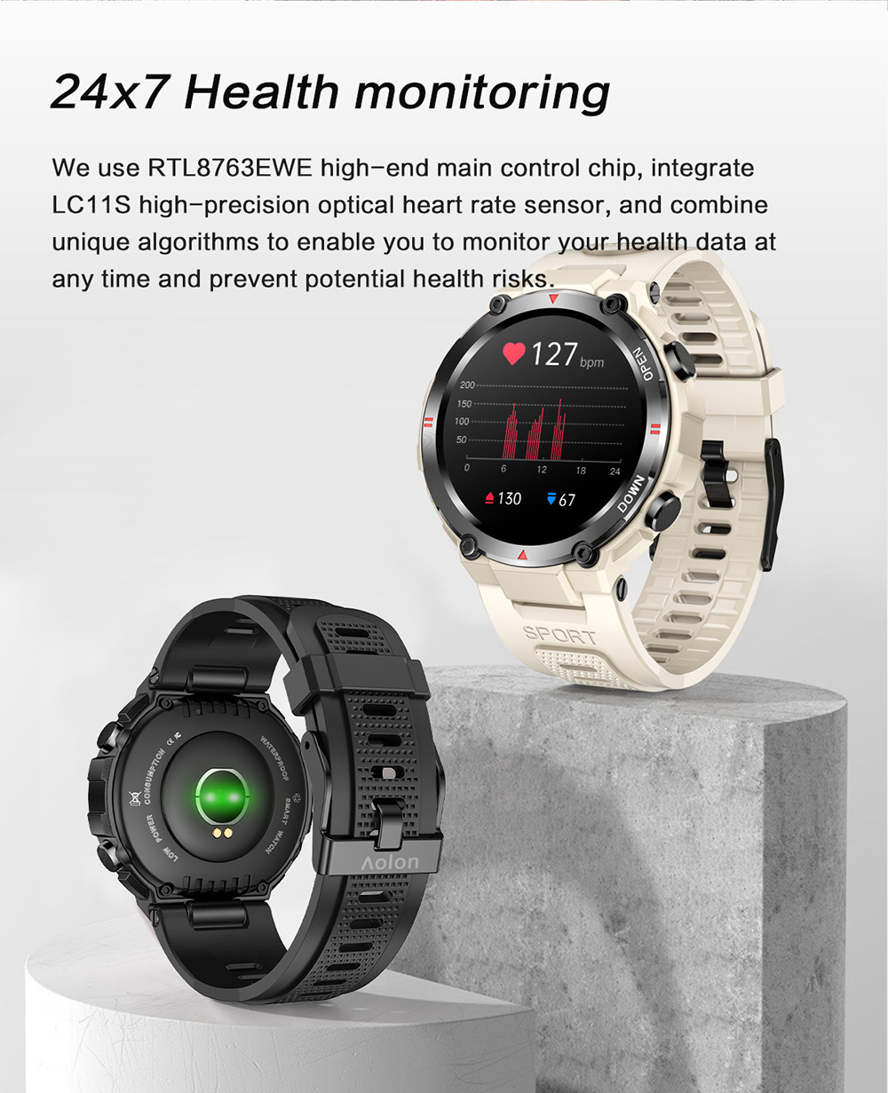 Aolon Tetra R2 Smart Watch Original Running Speed 100+ Exercise Modes ...