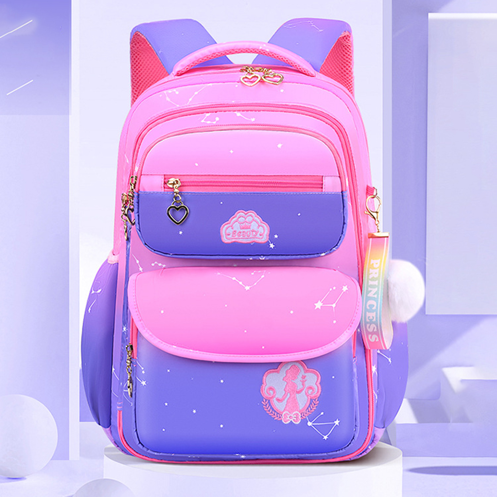 2024 New Kids Girls Students Backpack Ultra-light Multi-pocket Shoulder ...