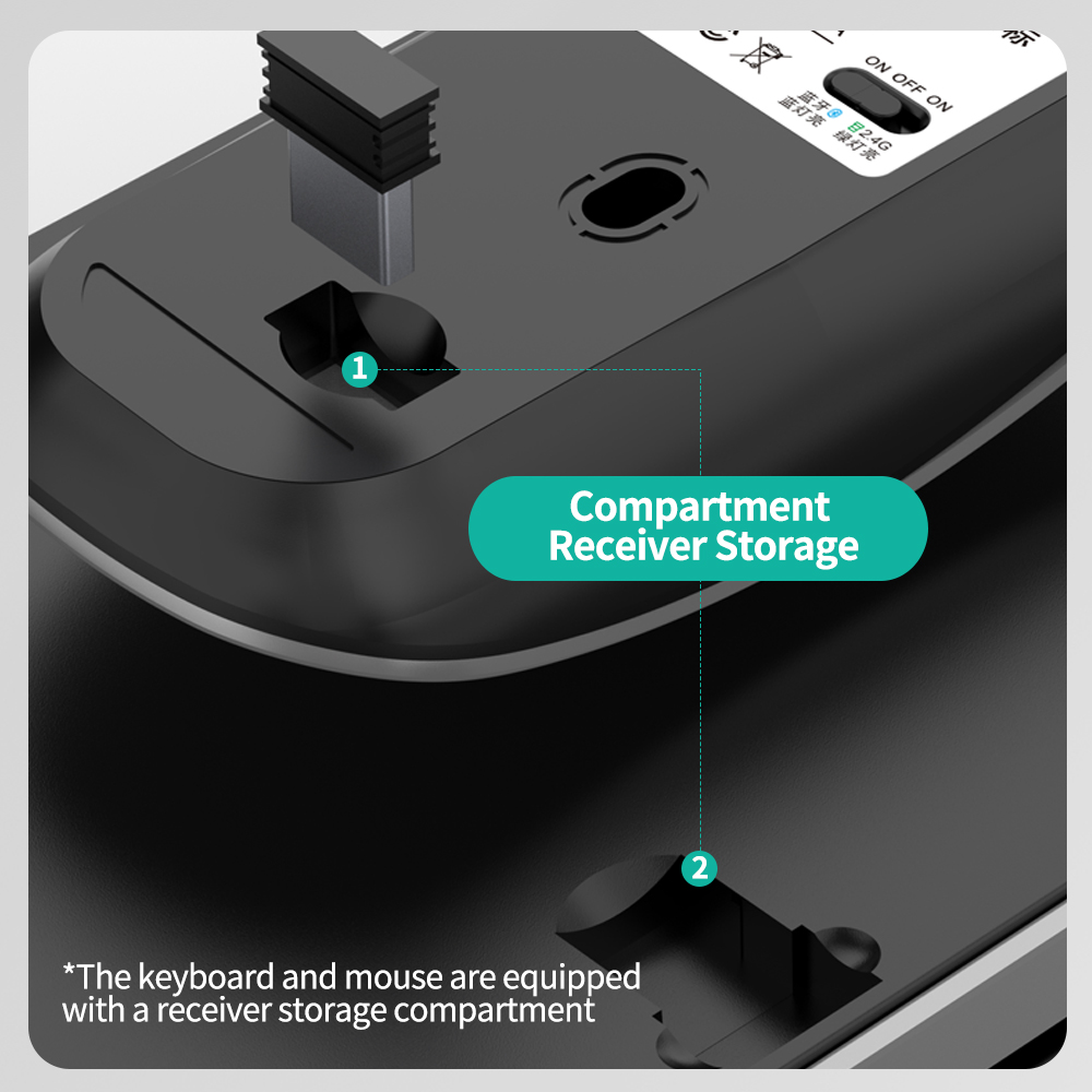 Goojodoq Wireless Bluetooth Keyboard with Number Pad and Mouse Numpad ...
