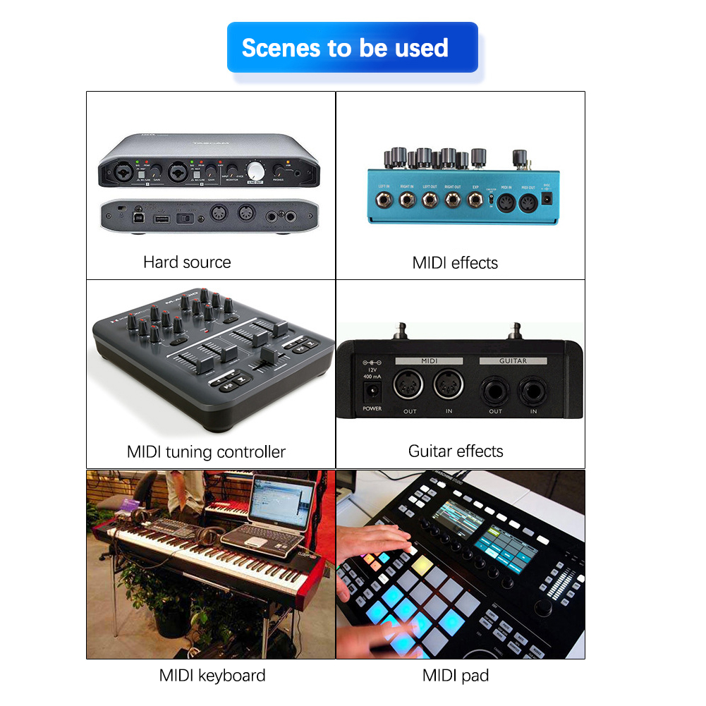 USB to MIDI Host Guitar Effector MIDI Synthesizer MIDI Generator MIDI ...