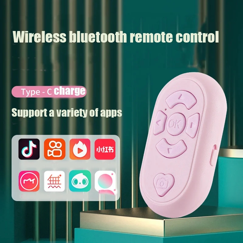 Rechargeable Bluetooth-compatible Remote Control Button Type-C Charging Wireless Controller ...