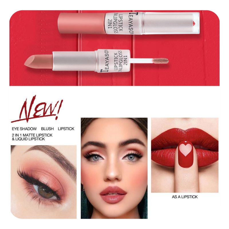 Double-headed Lipstick Non-Stick Cup Matte Matte Lip Gloss European ...