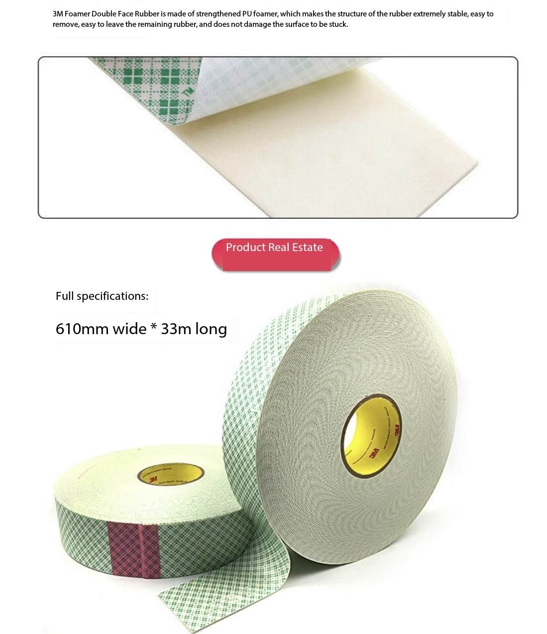 3M 4026 Double Coated Urethane Foam Tape | Shopee Philippines