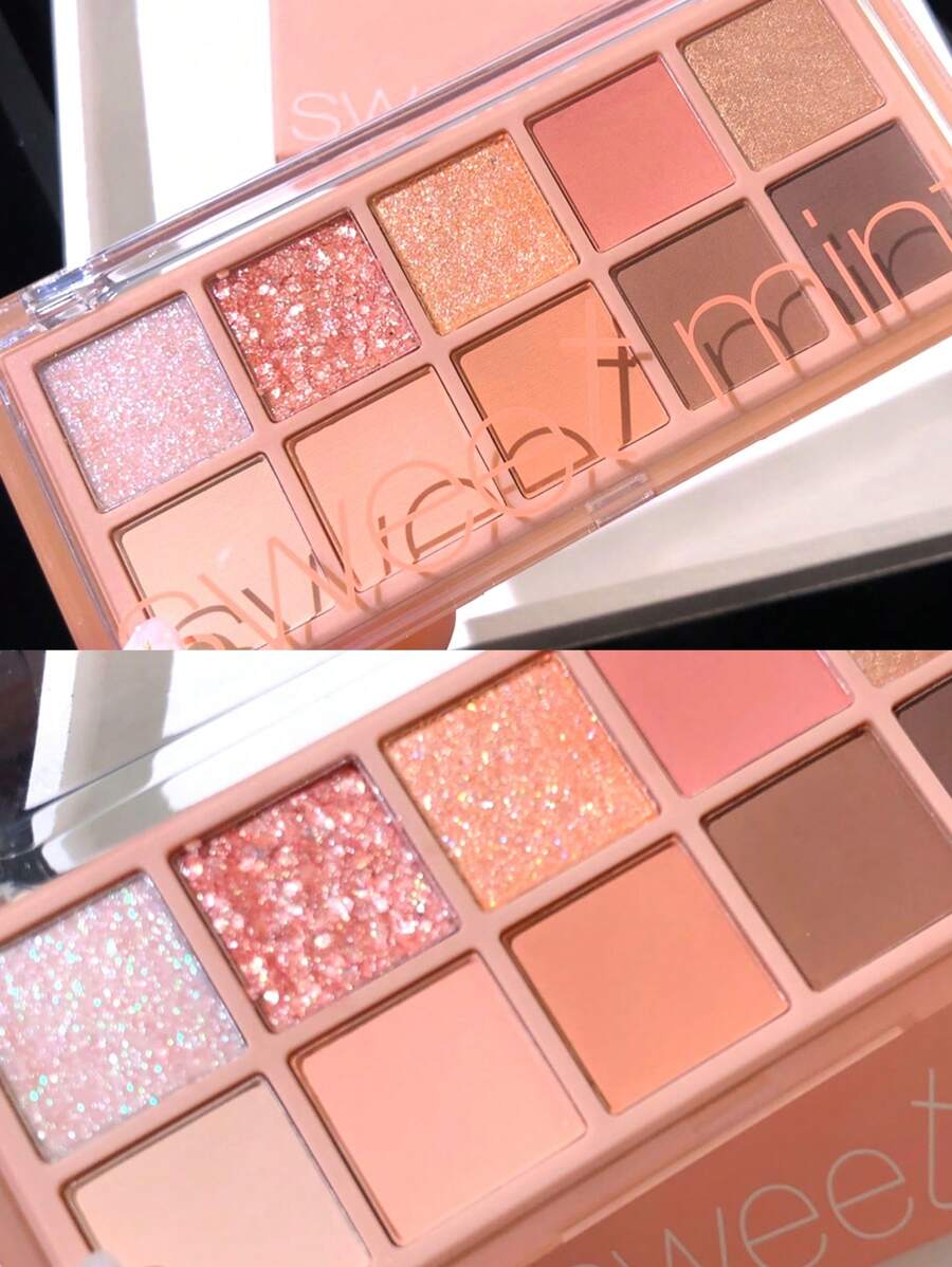 10-Color Matte Eyeshadow Palette - Waterproof & Highly Pigmented Makeup ...