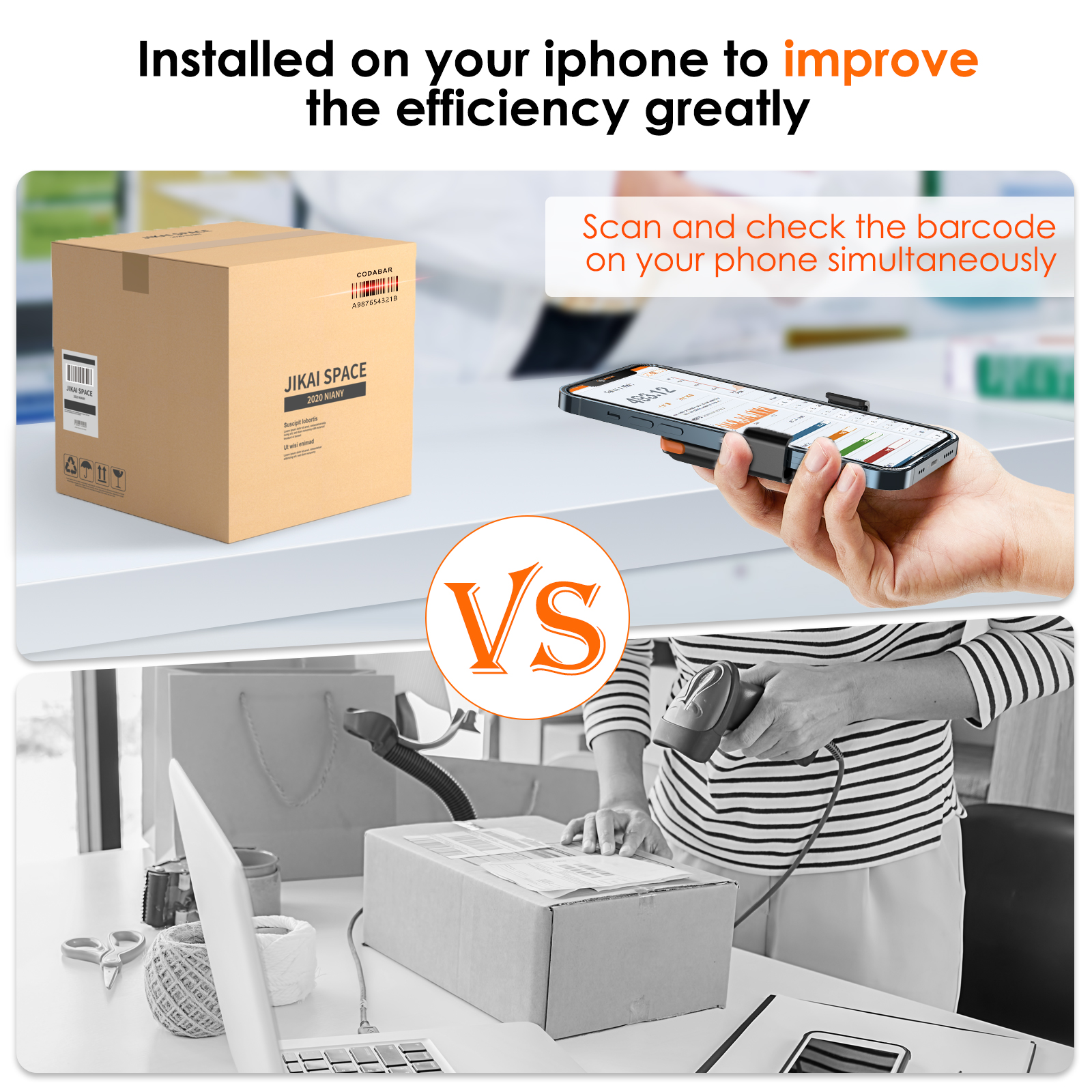 Kedida Portable Back Clip Bluetooth 1D 2D QR Barcode Scanner Wireless ...