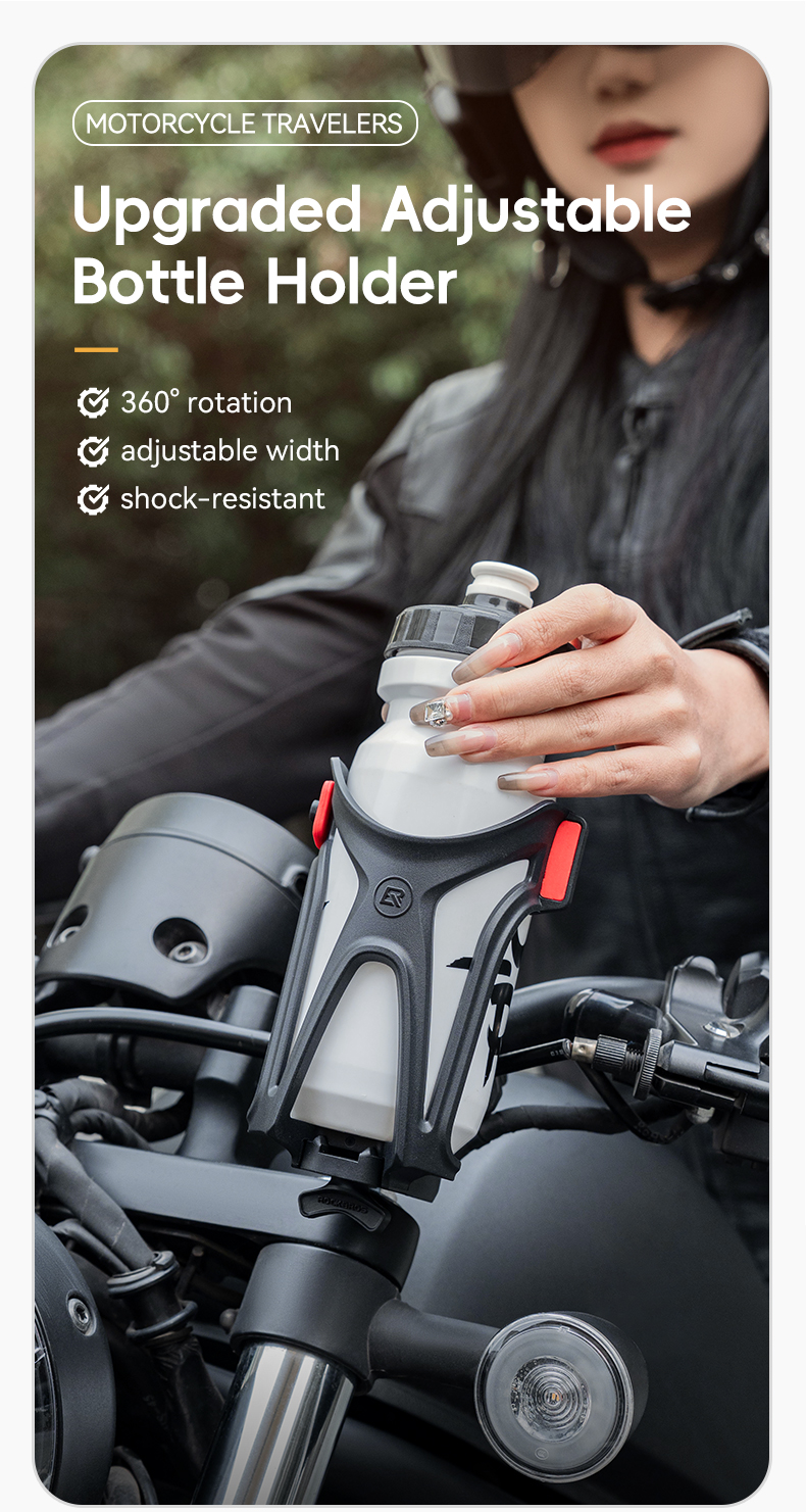 Local Delivery ROCKBROS Bottle Holder Adjustable Motorcycle Water ...