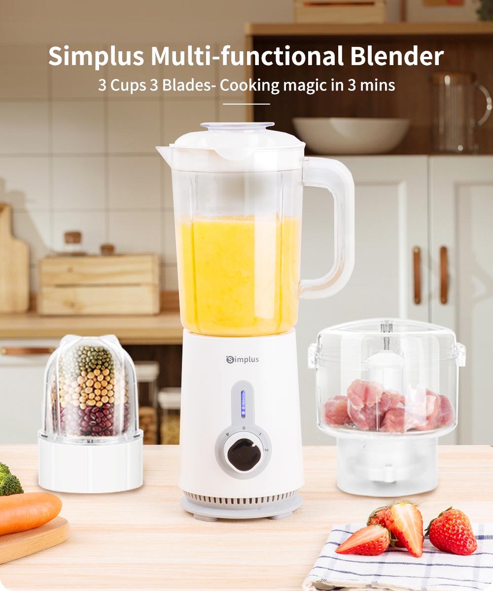 Simplus 3 in 1 Blender And Food Processor For Kitchen For Smoothies ...