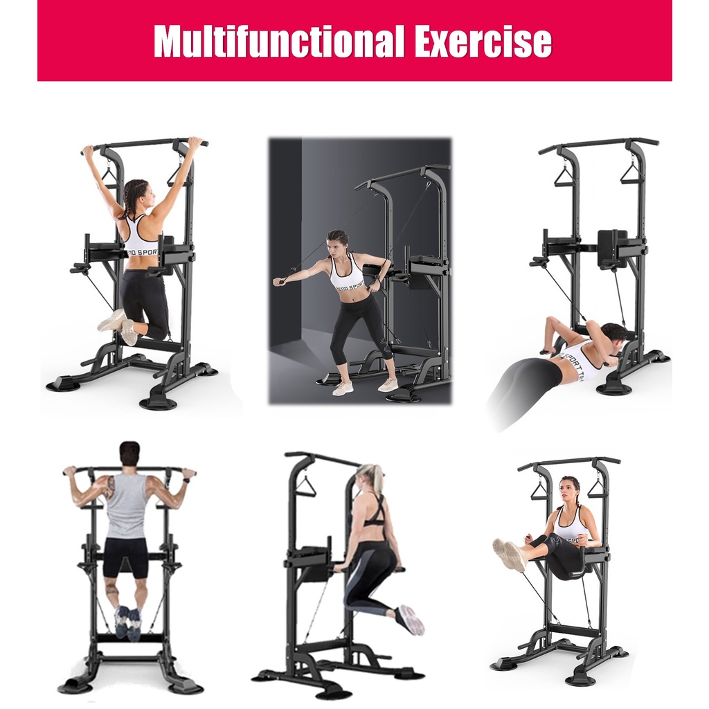 Multifunctional Fitness Pull Up Station Tower Power Dip Gym Home Bar ...