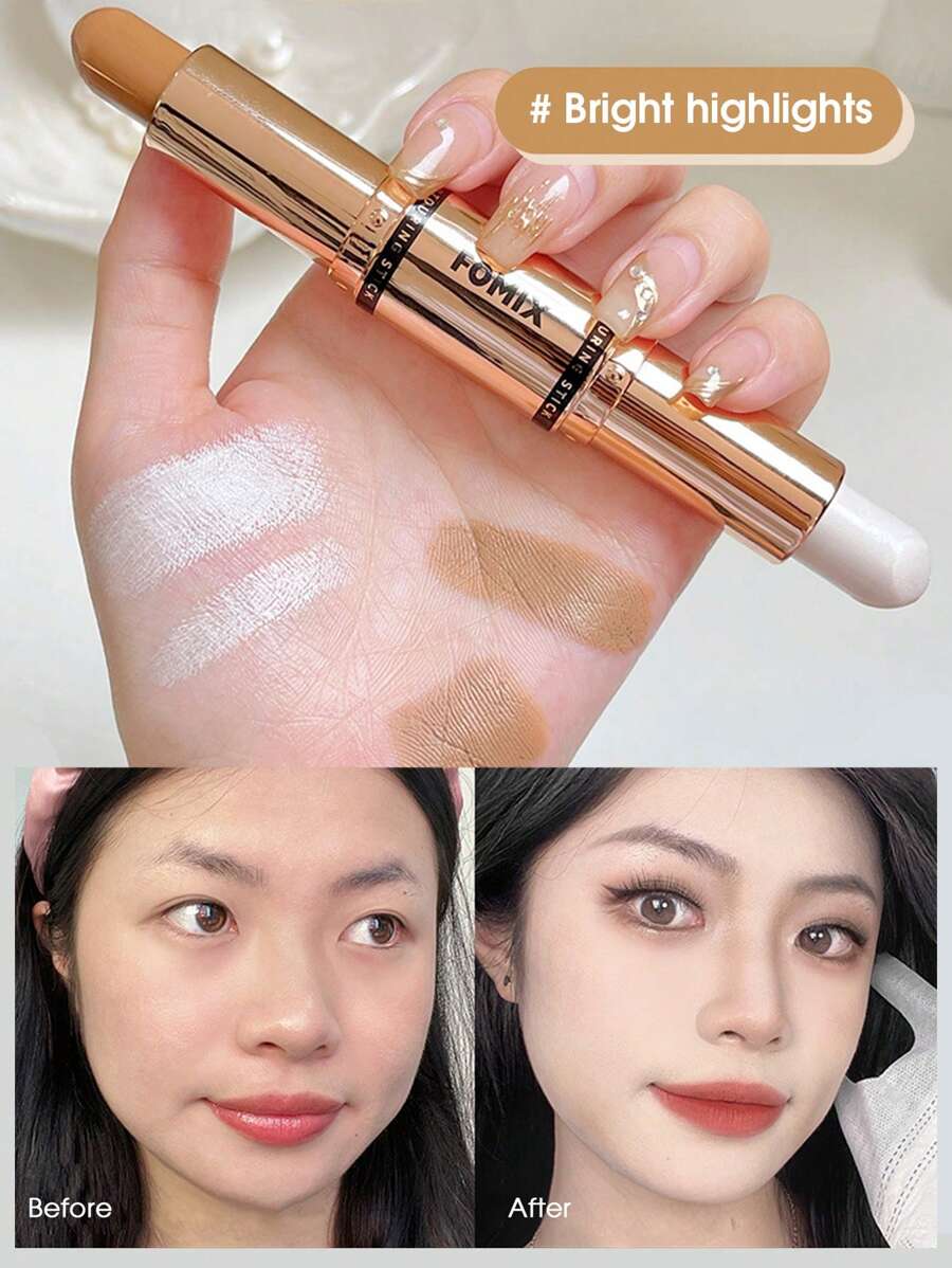 FOMIX Natural Matte Shaping Stick with Dual Tips - Nose & Face Contour ...