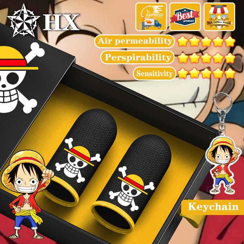 HX One Piece Luffy Skull Finger Sleeves for Gaming,Gaming Finger Sleeve ...