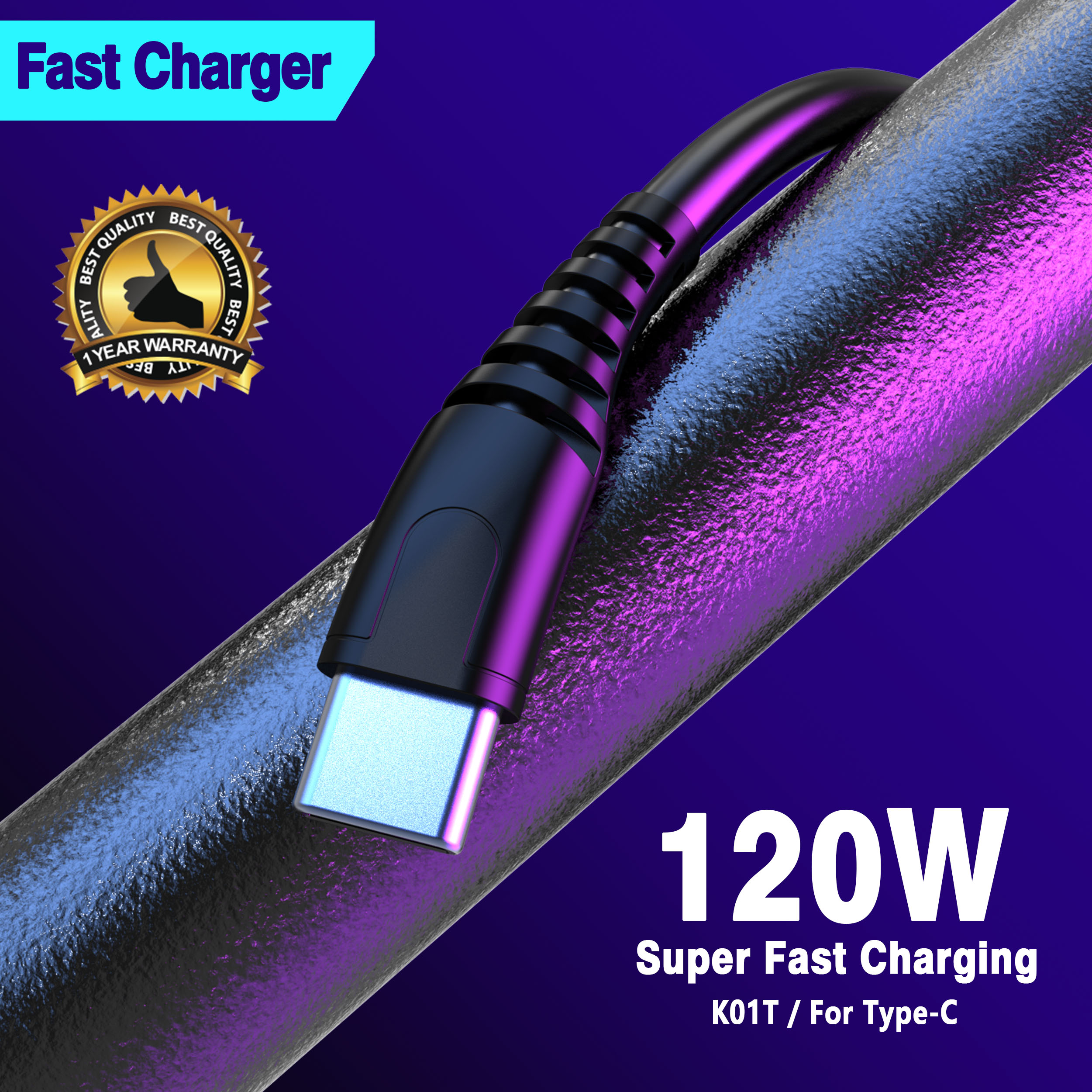 Simple Wisdom USB Charger cable Accessories Orig 120W Fast Charging ...