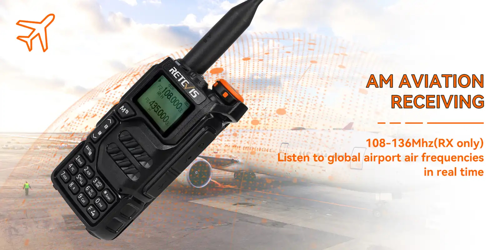 Retevis RA79 Walkie Talkie Professional Dual Band Ham Radio with ...