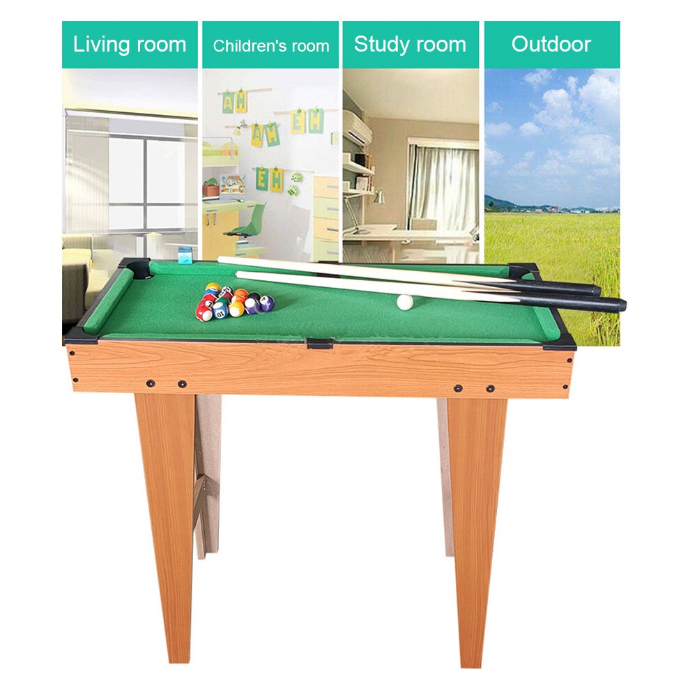 Mini billiard Table for Kids wooden with tall feet pool table set ...