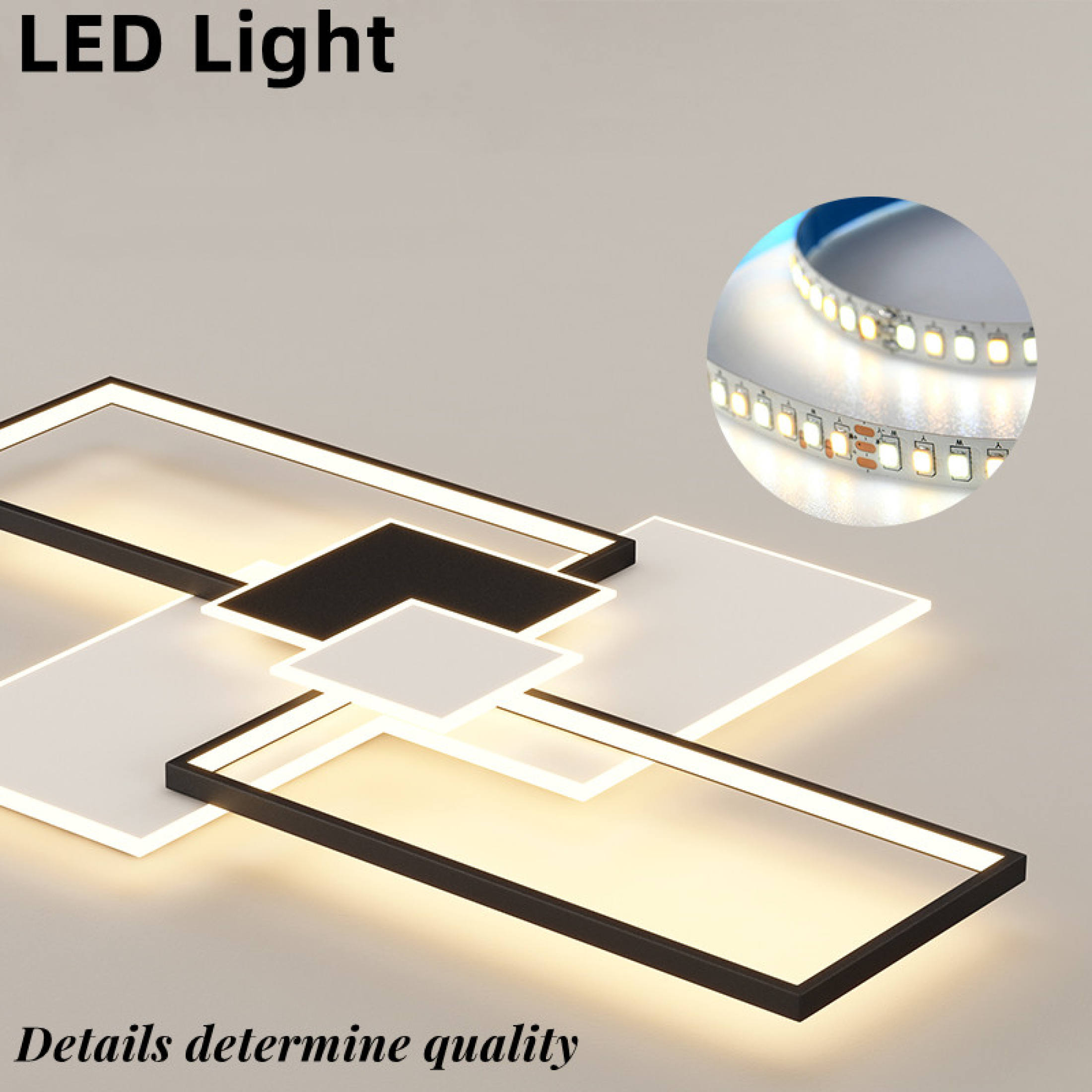 Modern Design LED Ceiling Light 3Colors Dimming/ Remote Control Living ...