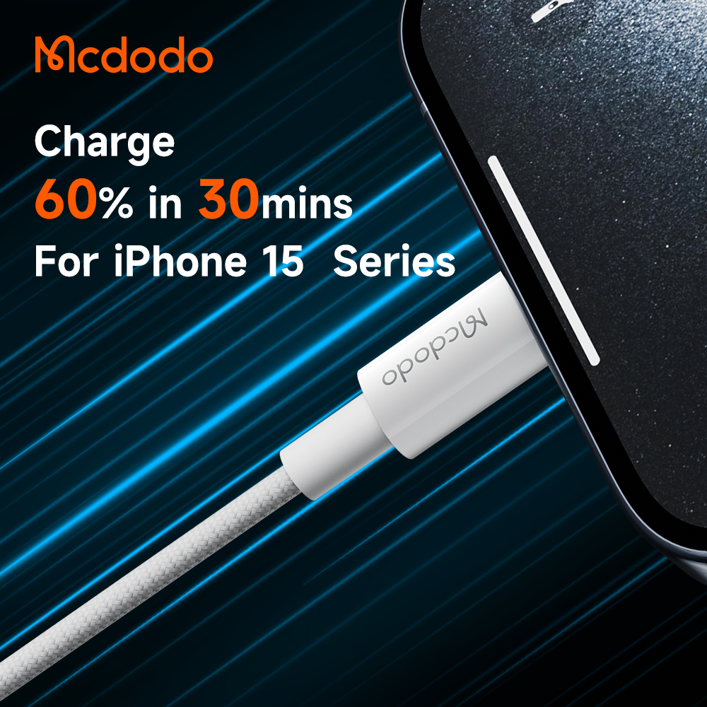 Mcdodo IOS Cable 60W / 36W PD Type-C to IP 15 14 Pro Max 13 12 11 Xr 8 ...