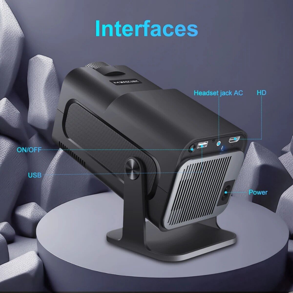 XGODY Gimbal 5 (HY320) New Mini Portable Projector Native 1080P 4K HD ...