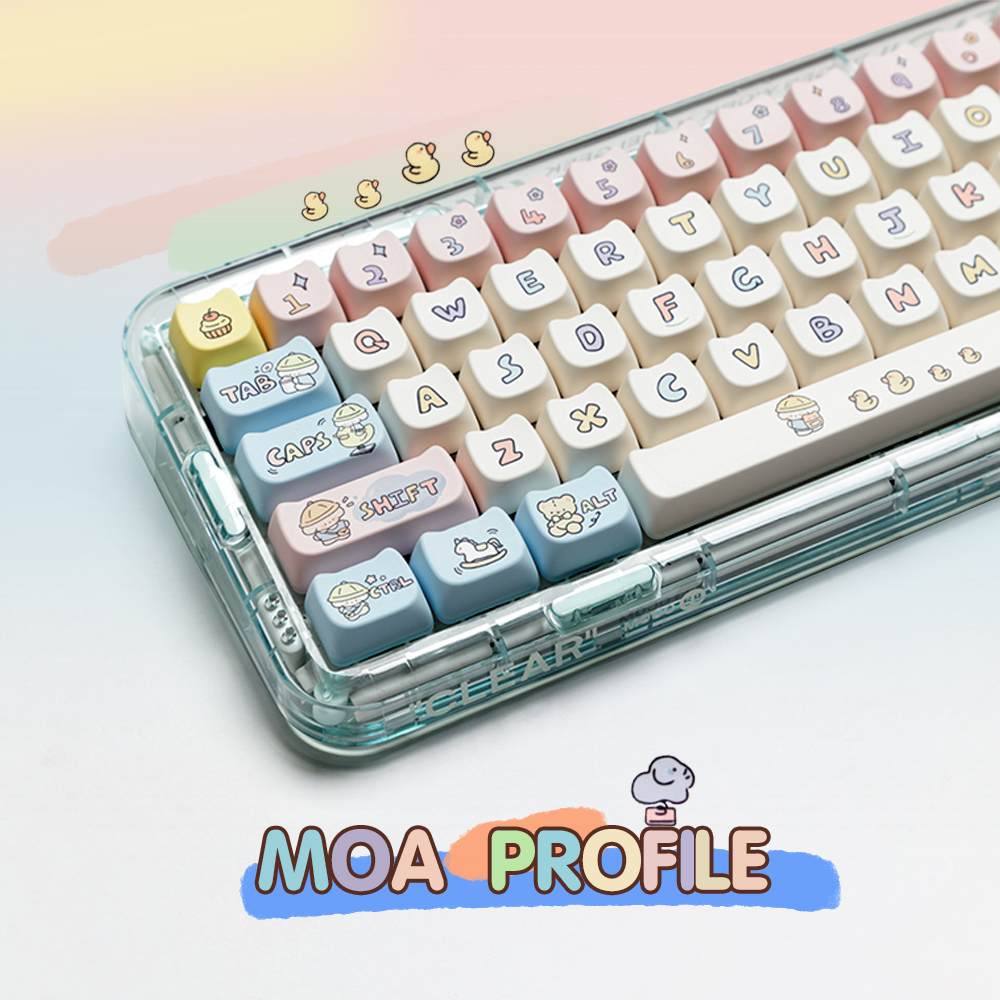 PBT Cat Ear Shape Keycaps/set MAO/MOA/XDA/Cherry Profile Five-sided ...