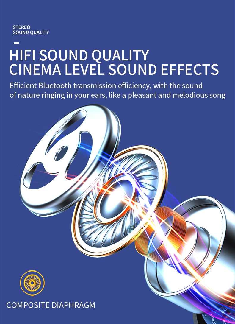 New T46 TWS MINI Gaming Earphone Bluetooth 5.3 Stereo 9D Music Wireless ...