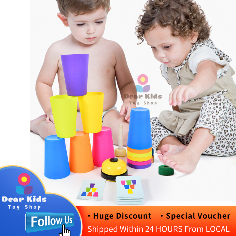 Educational Toys Double Battle Stacked Cup Game Toy with Cards ...