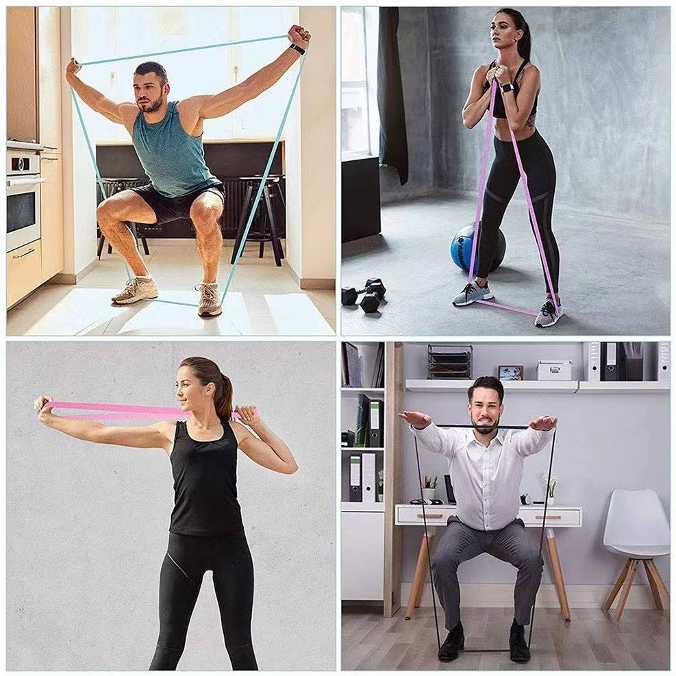 3in1 Yoga Pilates Resistance Bands Yoga Band Exercise Loops Latex ...
