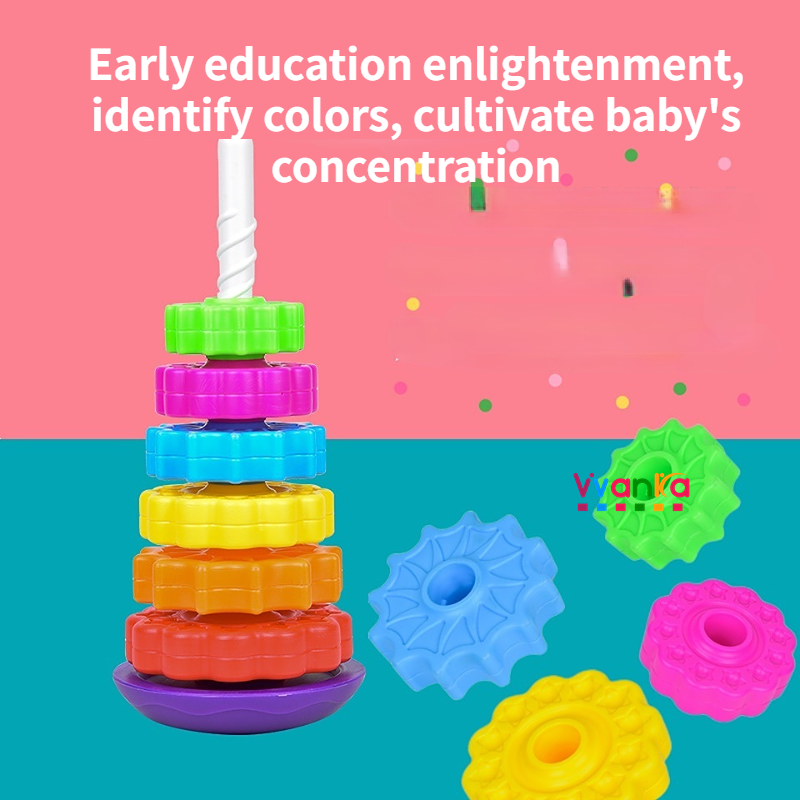 Baby Spin Stack Toy Learning Educational Toys Baby 1 2 3 Birthday Gifts ...