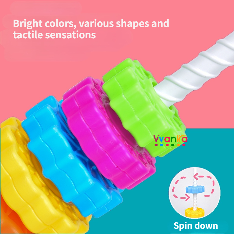 Baby Spin Stack Toy Learning Educational Toys Baby 1 2 3 Birthday Gifts ...