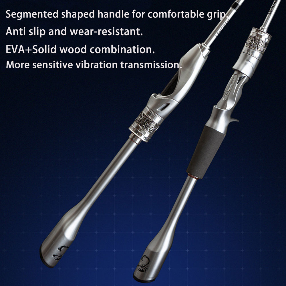 1.8M/1.98M Sliver Snake Power UL Fishing Rod Solid Carbon Tip Fishing ...