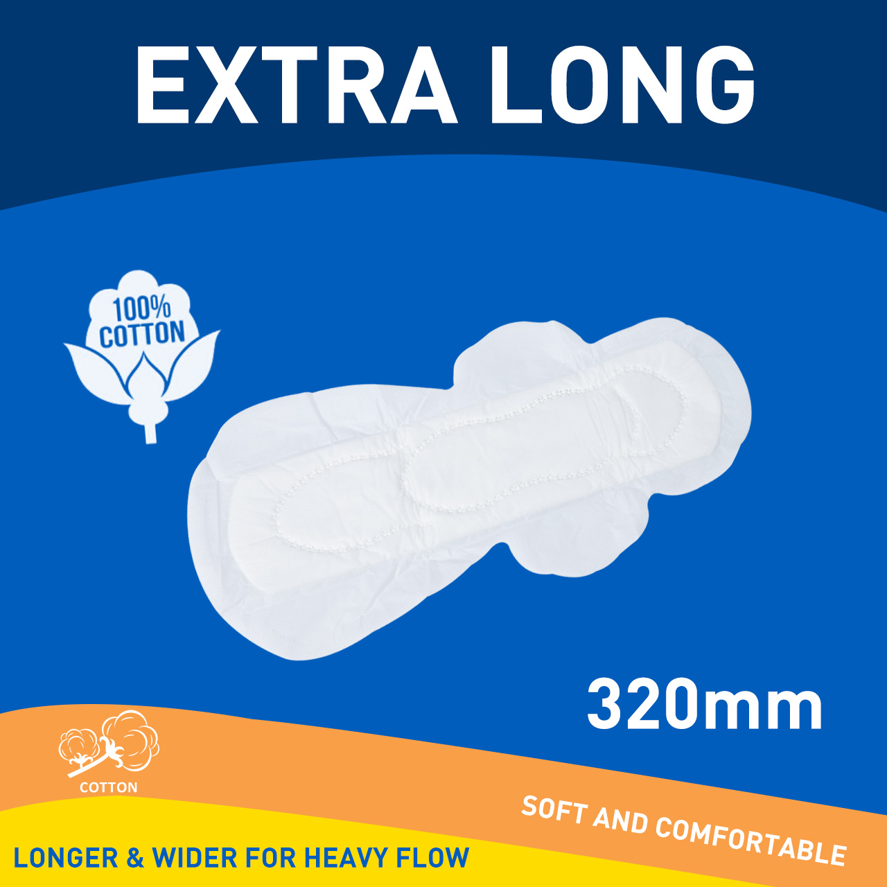 All size Cotton Soft Sanitary Napkin with Wings (10 pads) [All Day ...