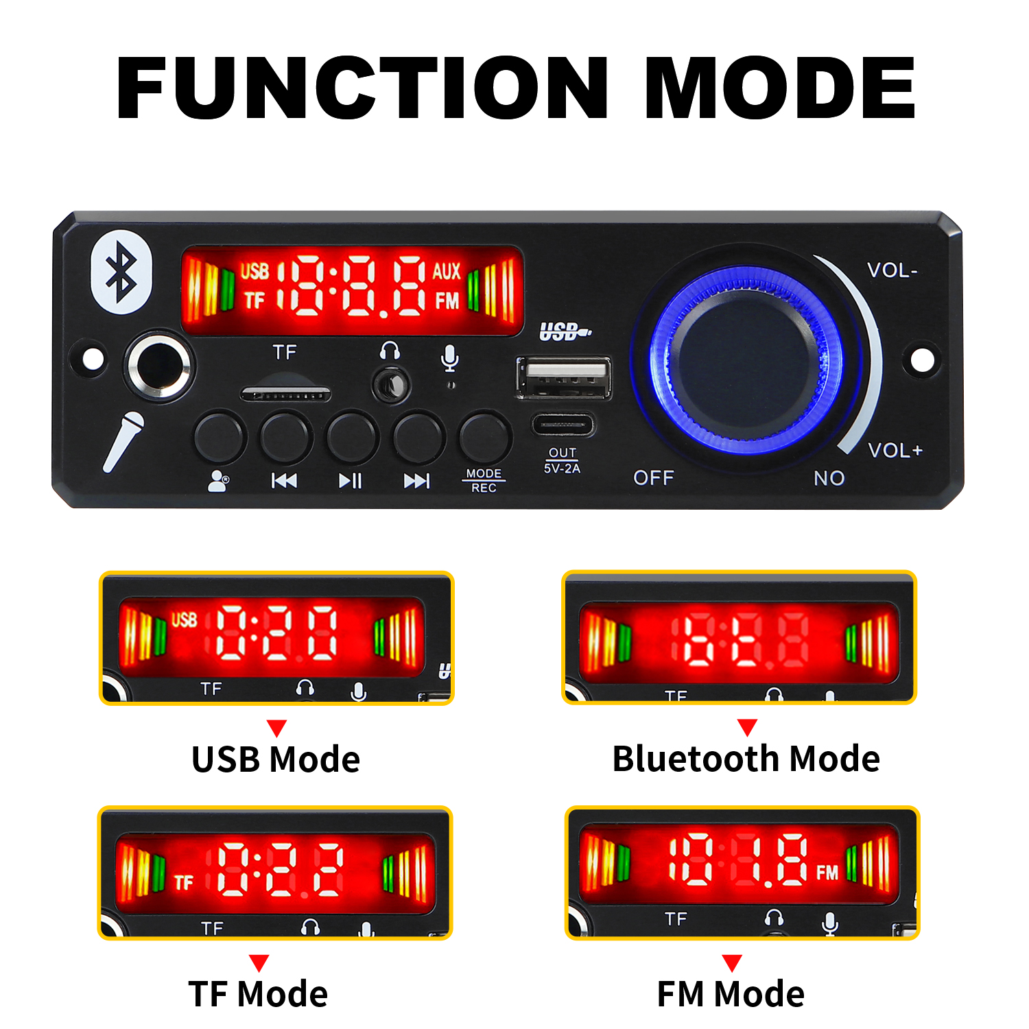 [Shopee Choice] Bluetooth 5.0 MP3 Board 2* 80W Amplifier Audio Player ...