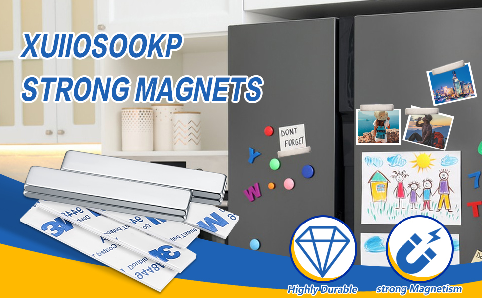 Strong Magnet, 10 Pack 28 x 9 x 3 mm Neodymium Magnets, Magnetic Strips ...