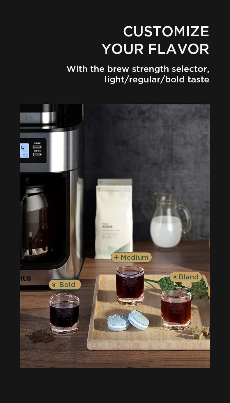 Petrus Auto Coffee Machine Coffee Bean Grinder & Drip Coffee Machine ...