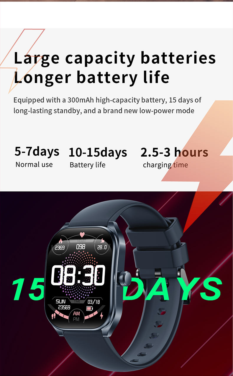 Aolon Curve Smart Watch Bluetooth Call Health Monitoring Smartwatch For ...