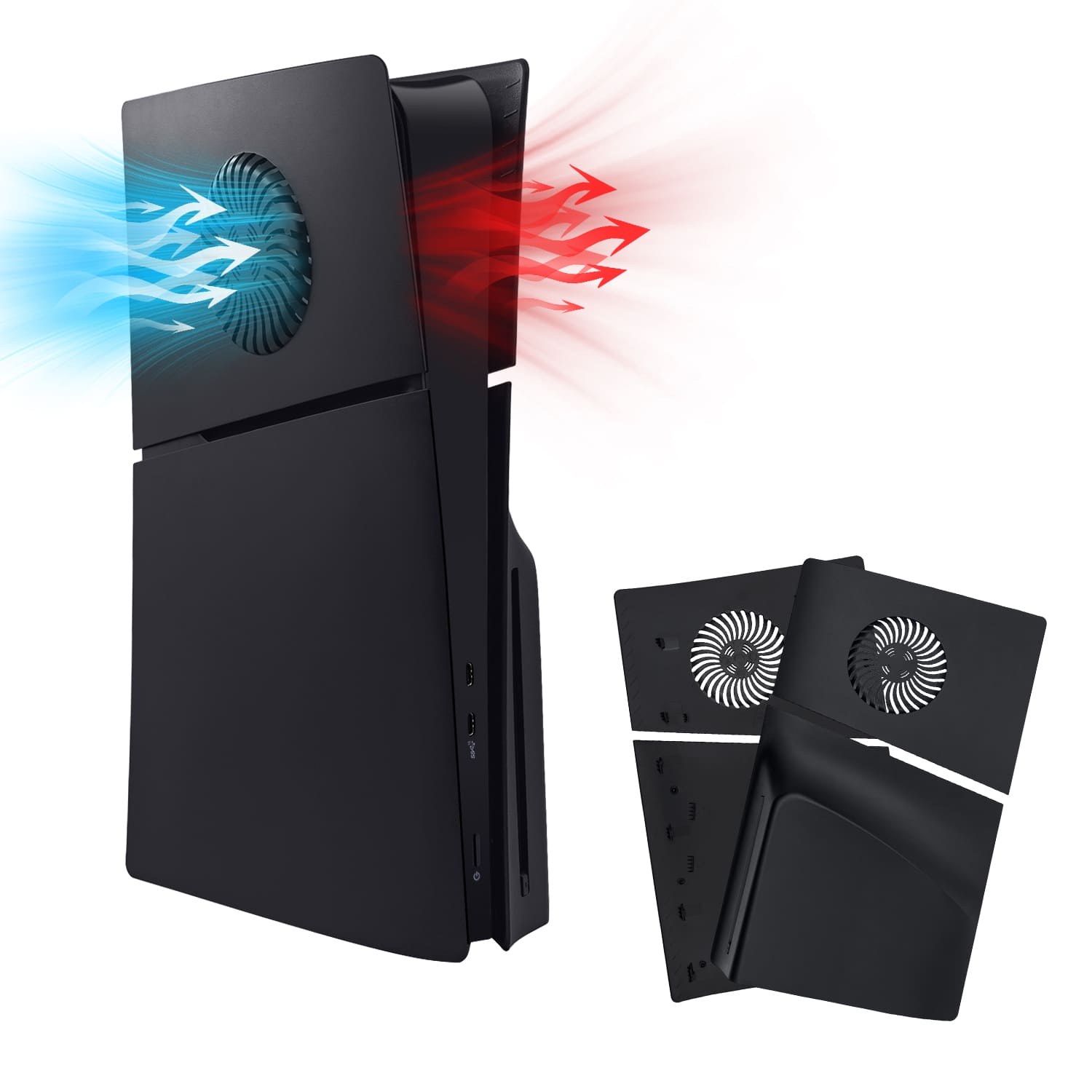 Replacement Side Panel Plate with Cooling Vent for PS5 Slim Disc ...