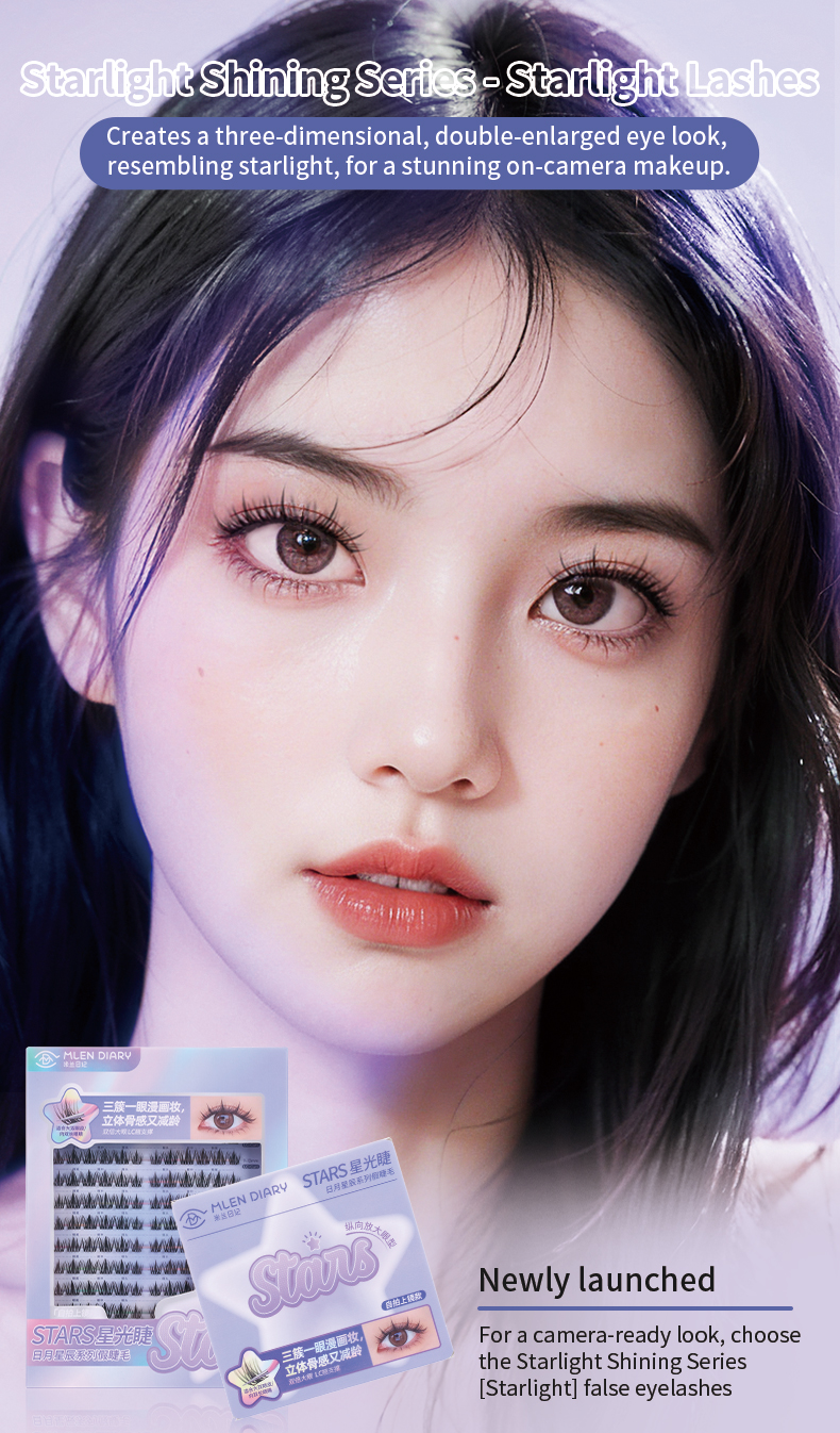 [SHIP ON 24 HOURS] MLEN DIARY STARS Series Eyelashes Reusable ...