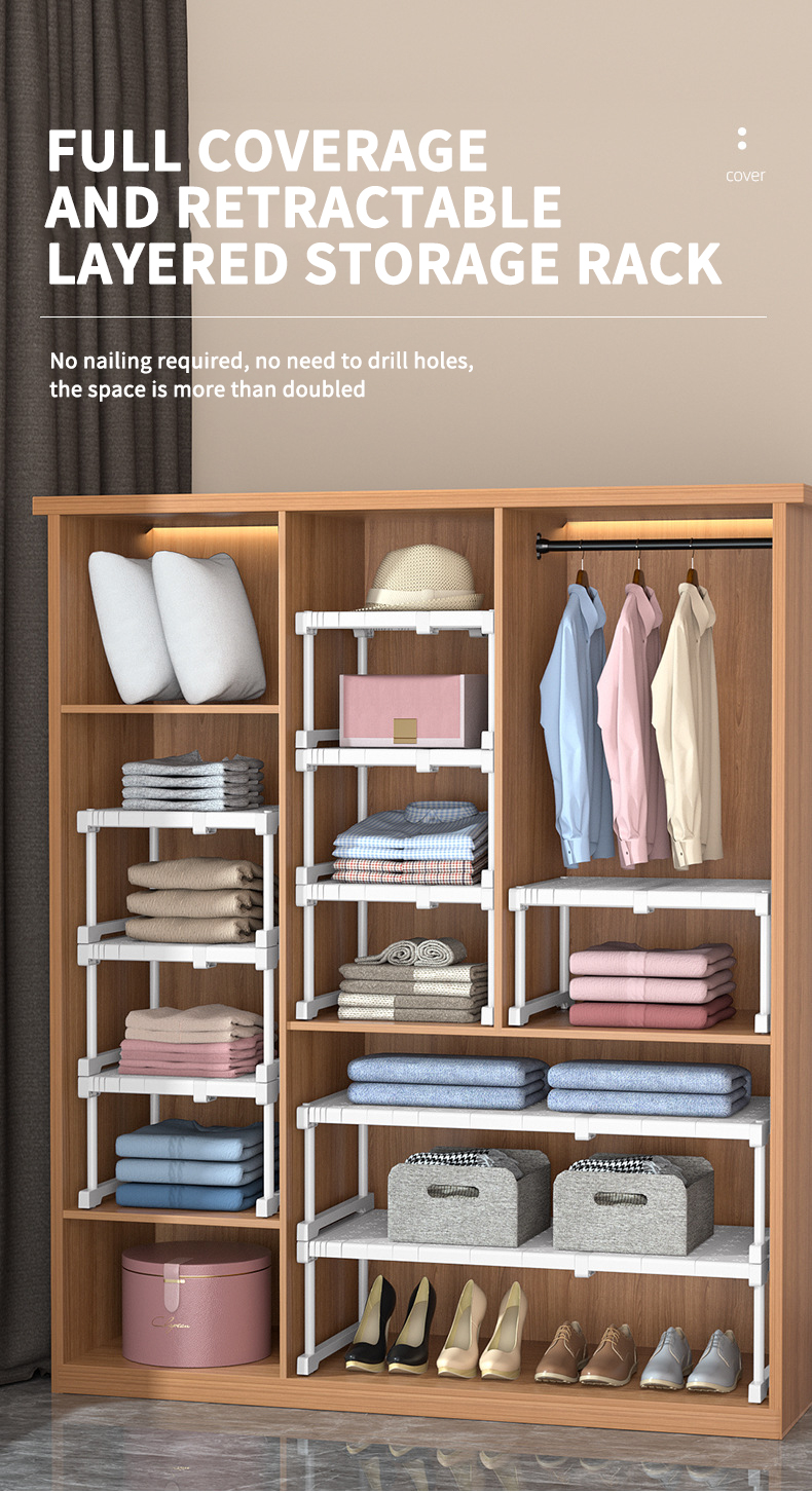 UUOY Closet Organizer Storage Stackable Cabinet Divider Organizer ...