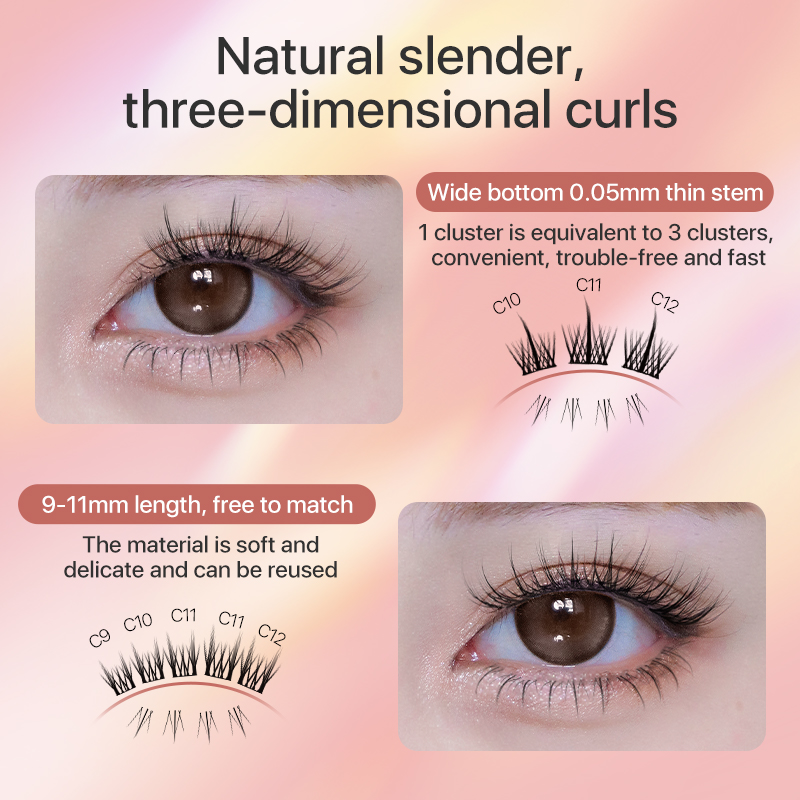 [SHIP ON 24 HOURS] MLEN DIARY False Eyelashes Individual Reusable ...