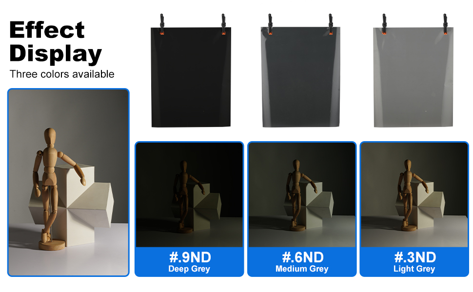 Wenzi 40*50CM ND Filter Gels Lighting Neutral Density Sheet Kit, ND3 ...