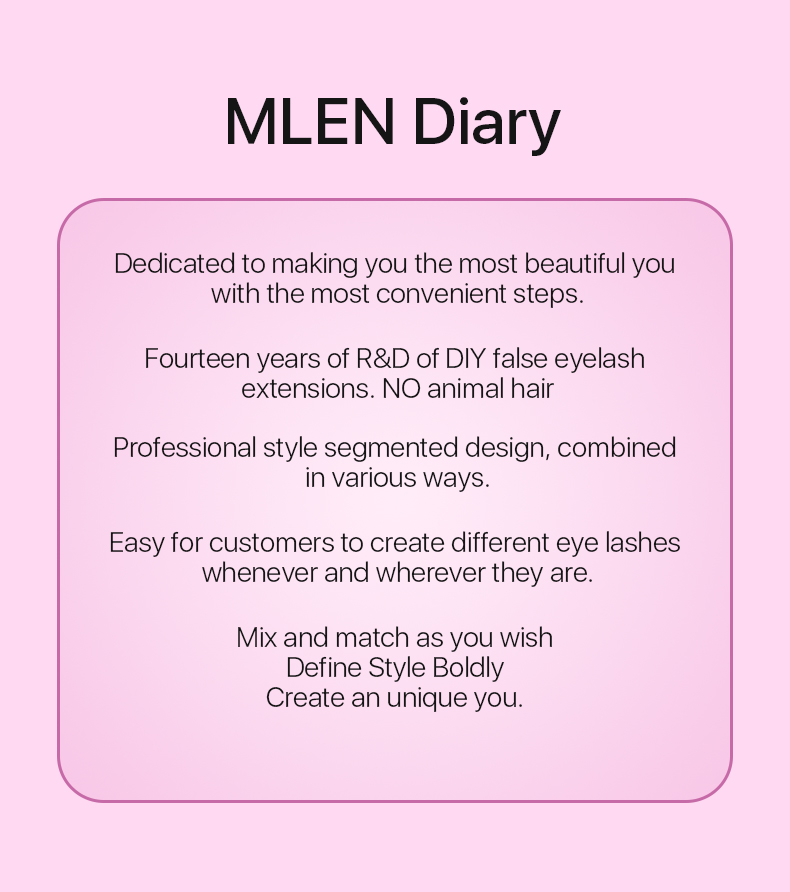 [SHIP ON 24 HOURS] MLEN DIARY False Eyelashes Reusable Individual Mlen ...