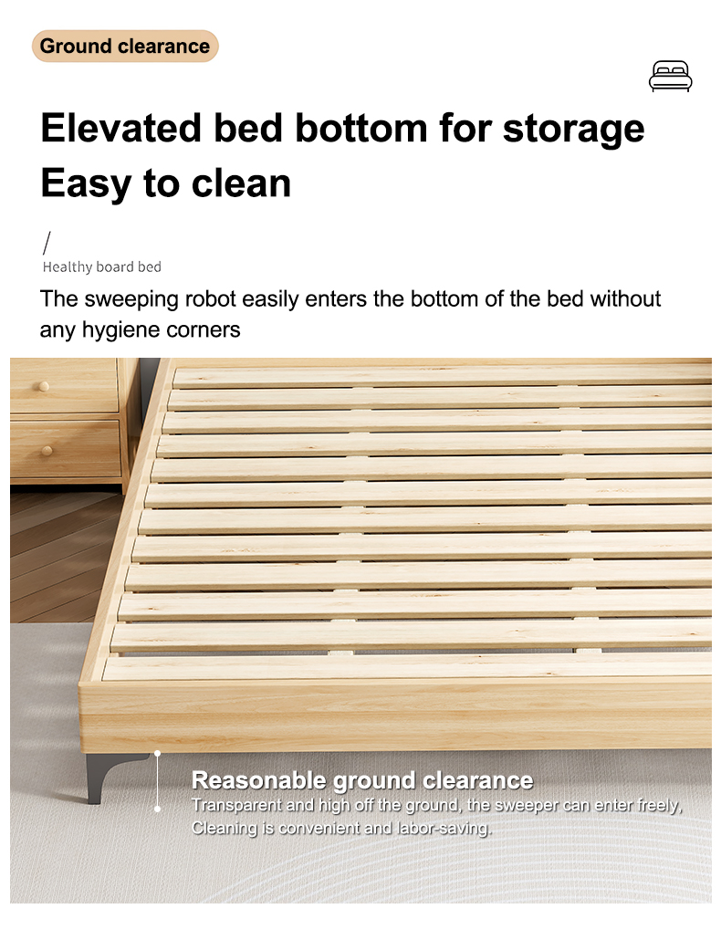 Dreame Beds 100% Solid Wood bed frame wood assemble 180CM bed frame ...