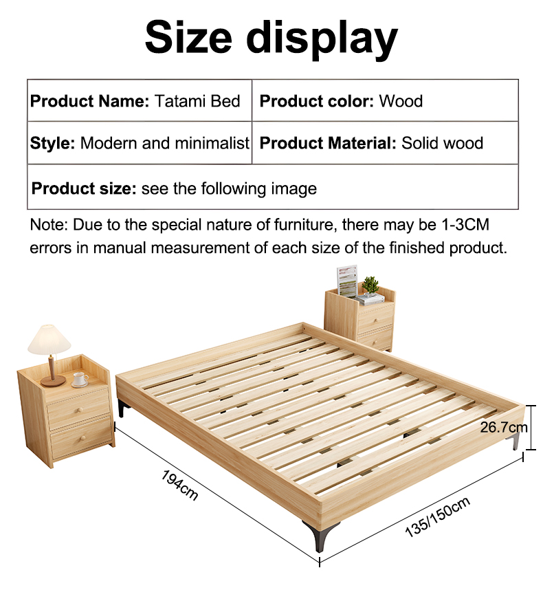 Dreame Beds 100% Solid Wood bed frame wood assemble 180CM bed frame ...