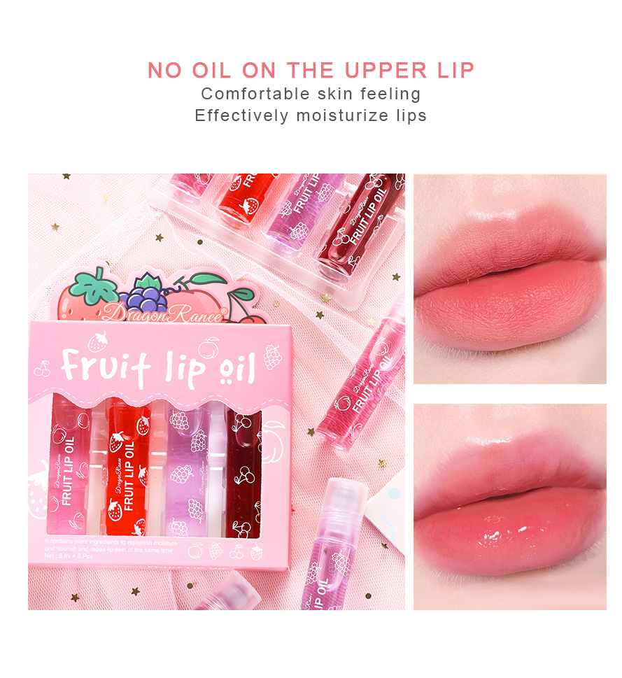 Dragon Ranee Lip Oil Kit with Four Oils for Lasting Moisture, Smooth ...