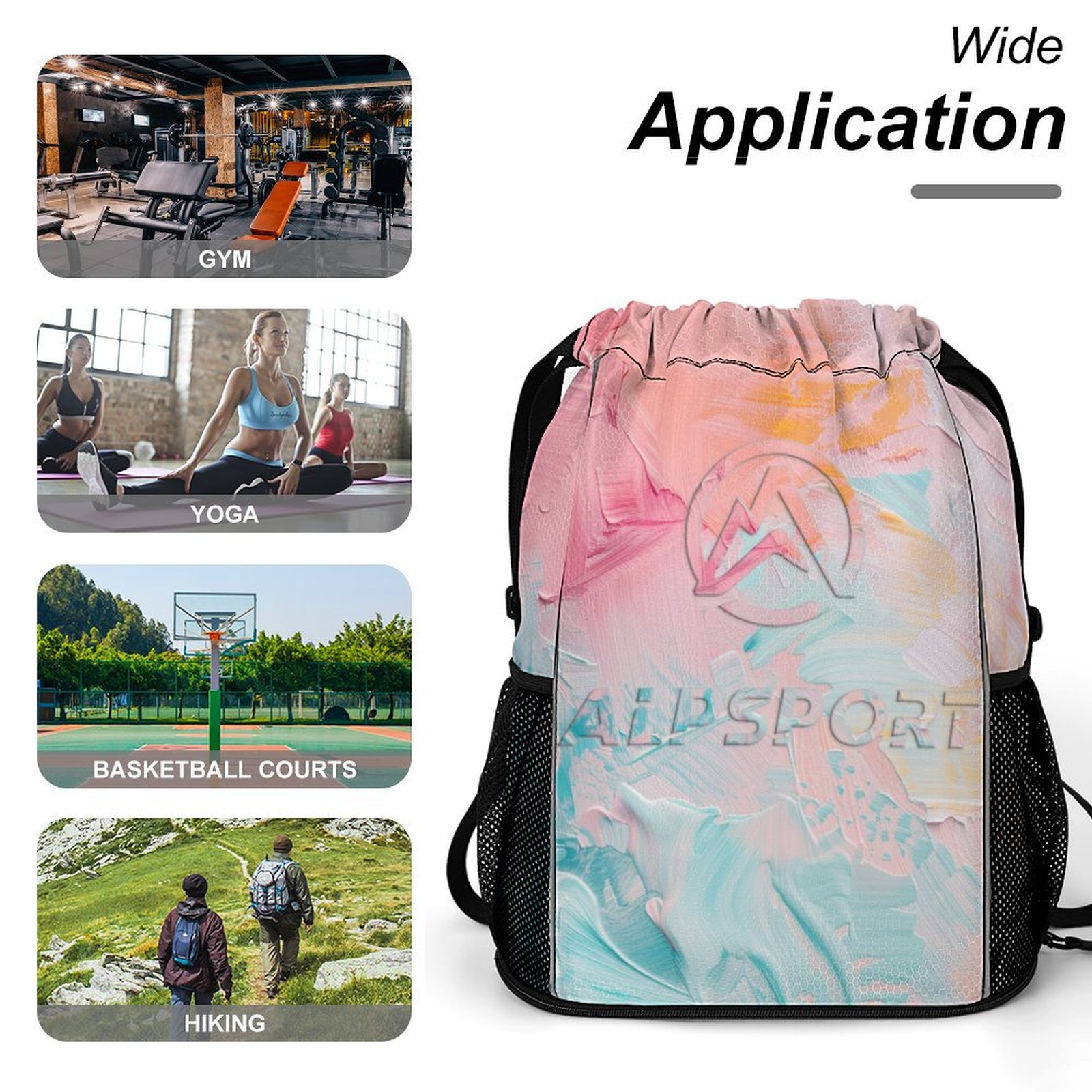 ALPSPORT Original Professional Three Sets of Badminton Racket Bag Balck ...