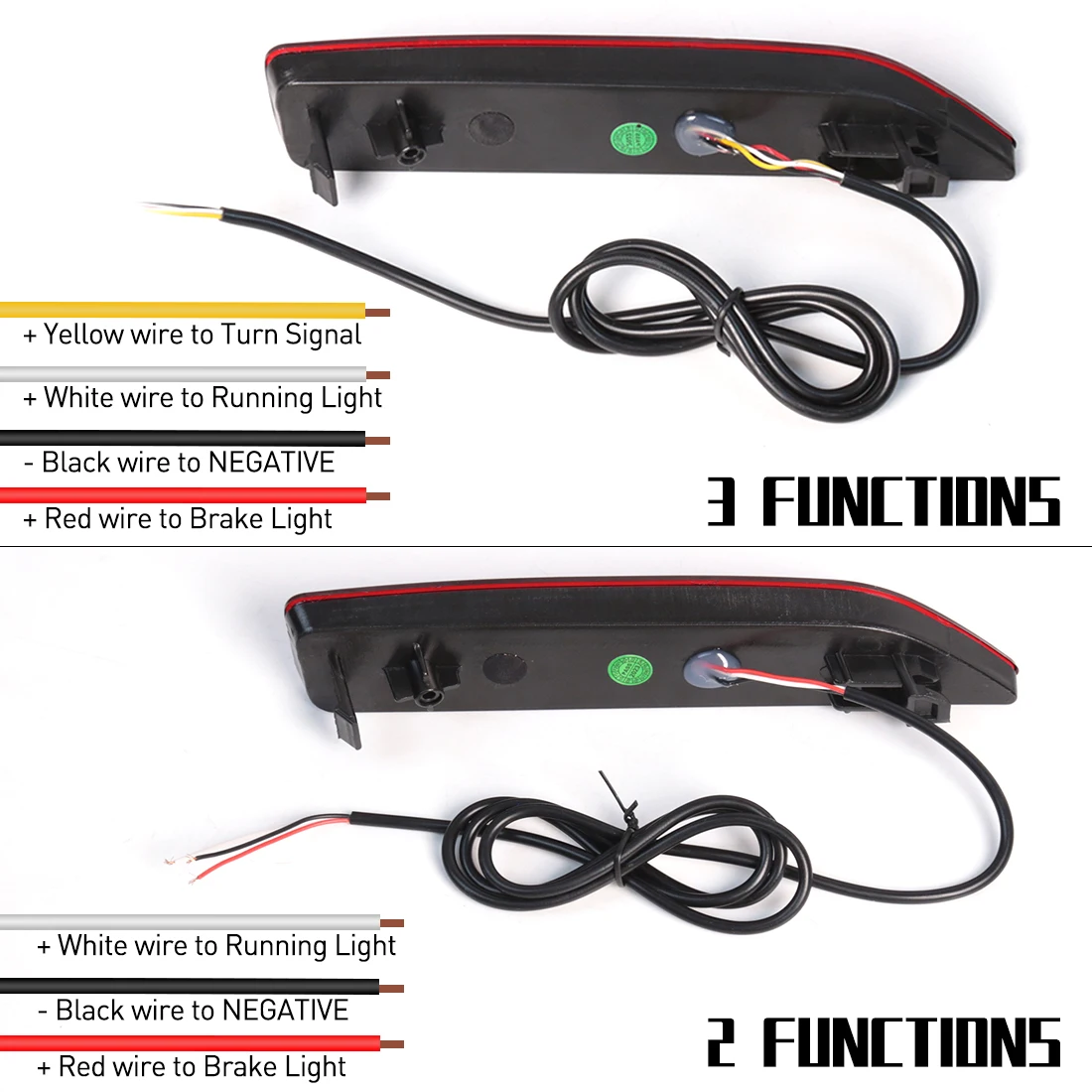 For Honda CRV CR-V BRV 2007 2008 2009 LED Rear Bumper Reflector Lights ...