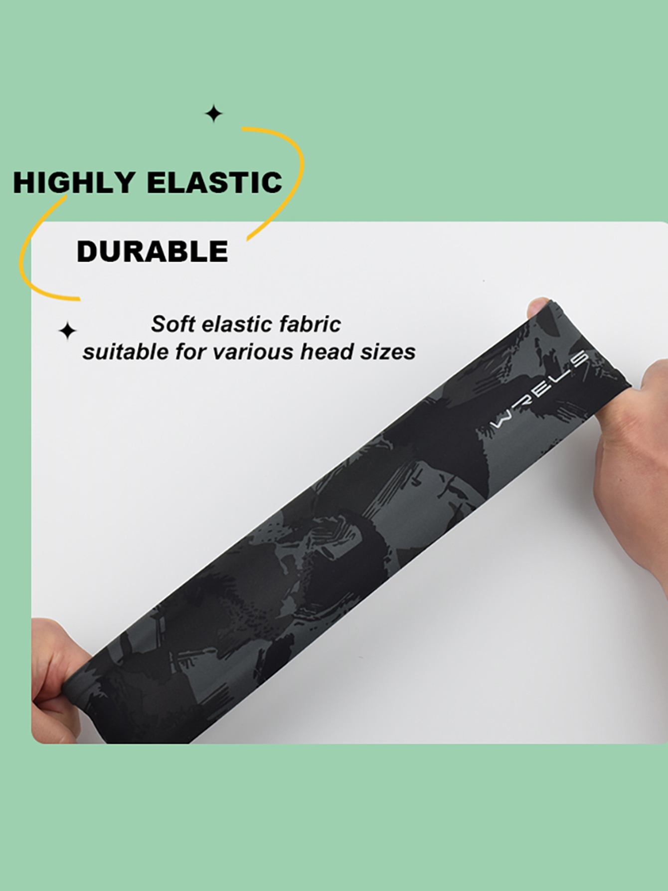 WRELS Sports running sweat-absorbing headband fitness built-in sweat ...