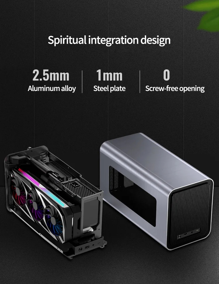 JONSBO V11 PC Case Aluminum Mini Case For Vertical Horizontal Support SFX Small Power Supply ITX ...