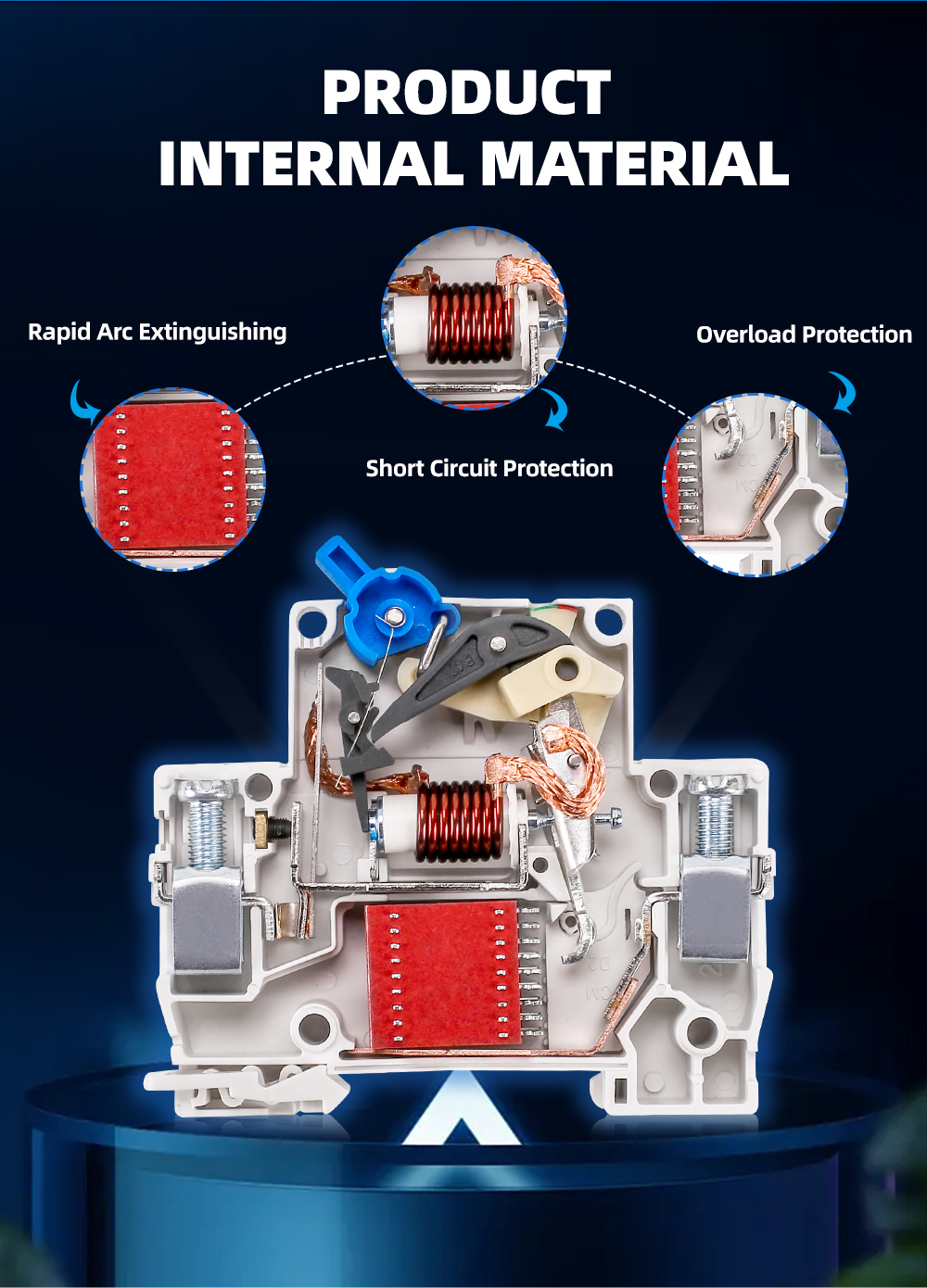 2P AC DC 1000V Solar Mini Circuit Breaker Battery Switch 32A 63A DC MCB for Photovoltaic PV ...